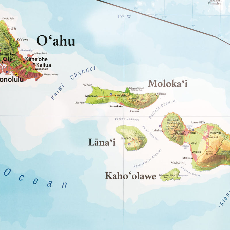State of Hawaiʻi Wall Map (Flat) – Bess Press