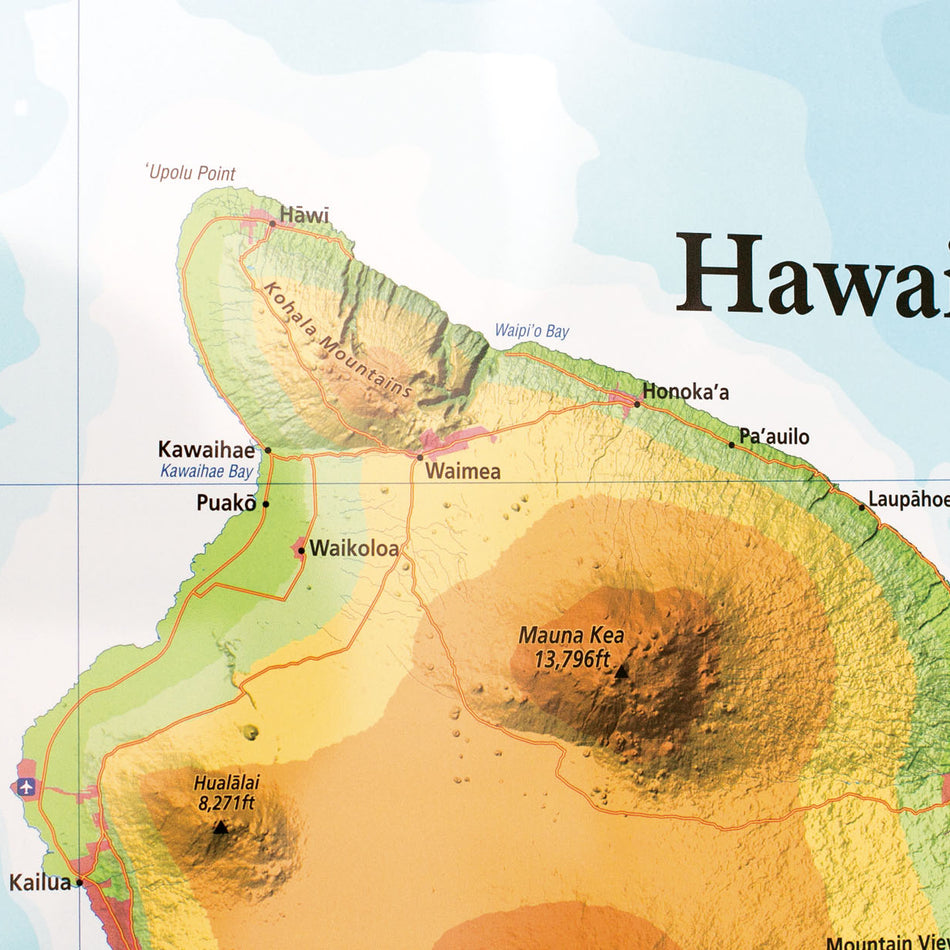 State of Hawaiʻi Wall Map (Flat) – Bess Press